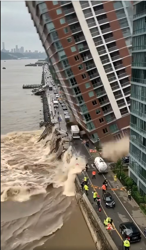 Catastrophic Flooding Causes Riverbank Structures to Collapse ...